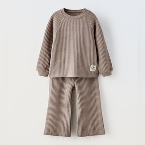 Zara | Matching Sets | Nwt Zara Kids Soft Touch Taupe Wide Leg Matching ...